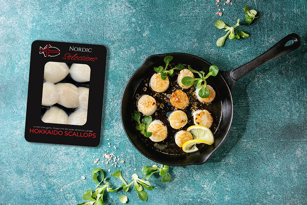 Japanese Scallops | Wild, Sushi-Grade XL Hokkaido Scallops – Nordic Catch