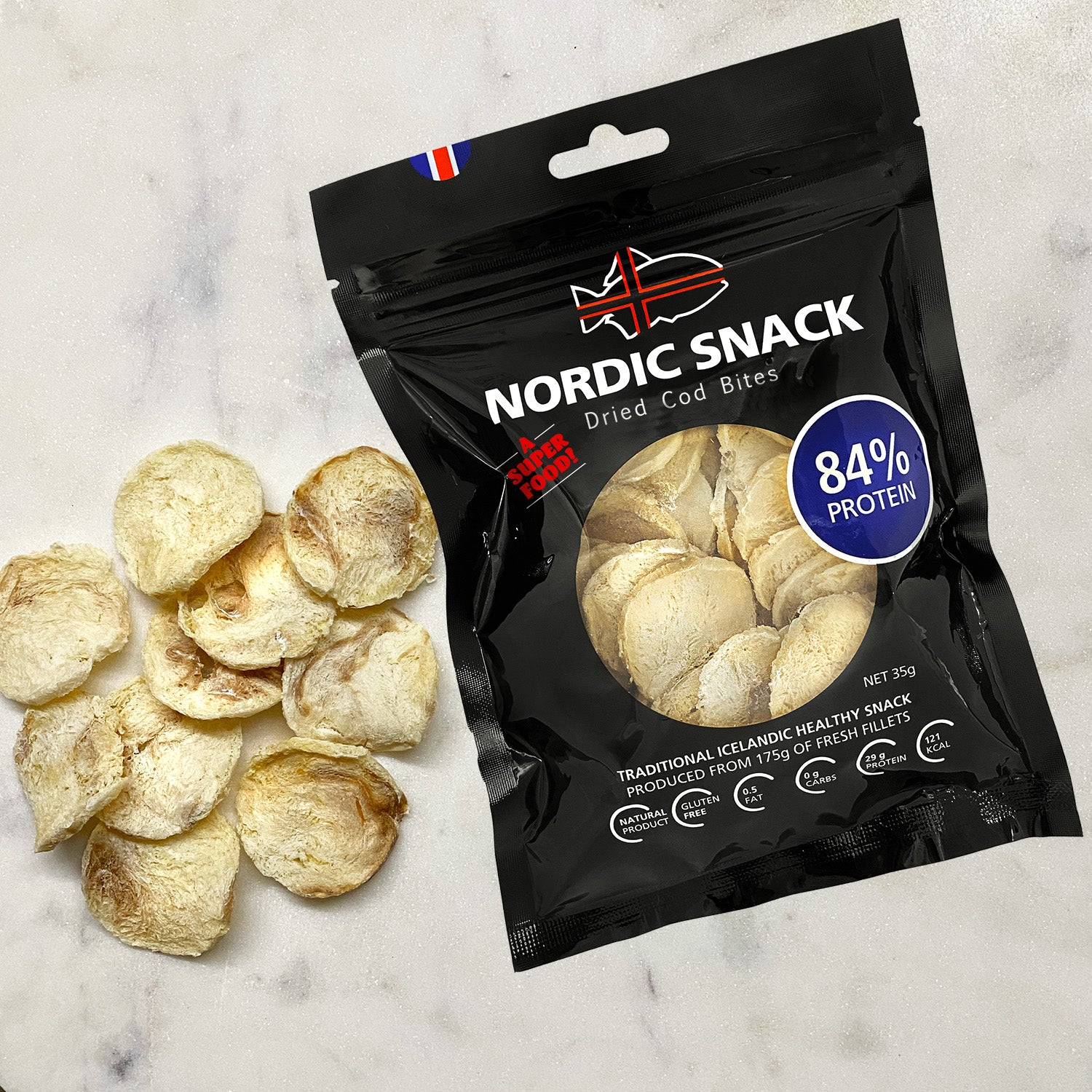 Dried Cod Bites, Hardfiskur Fish Jerky Nordic Snack from Iceland ...