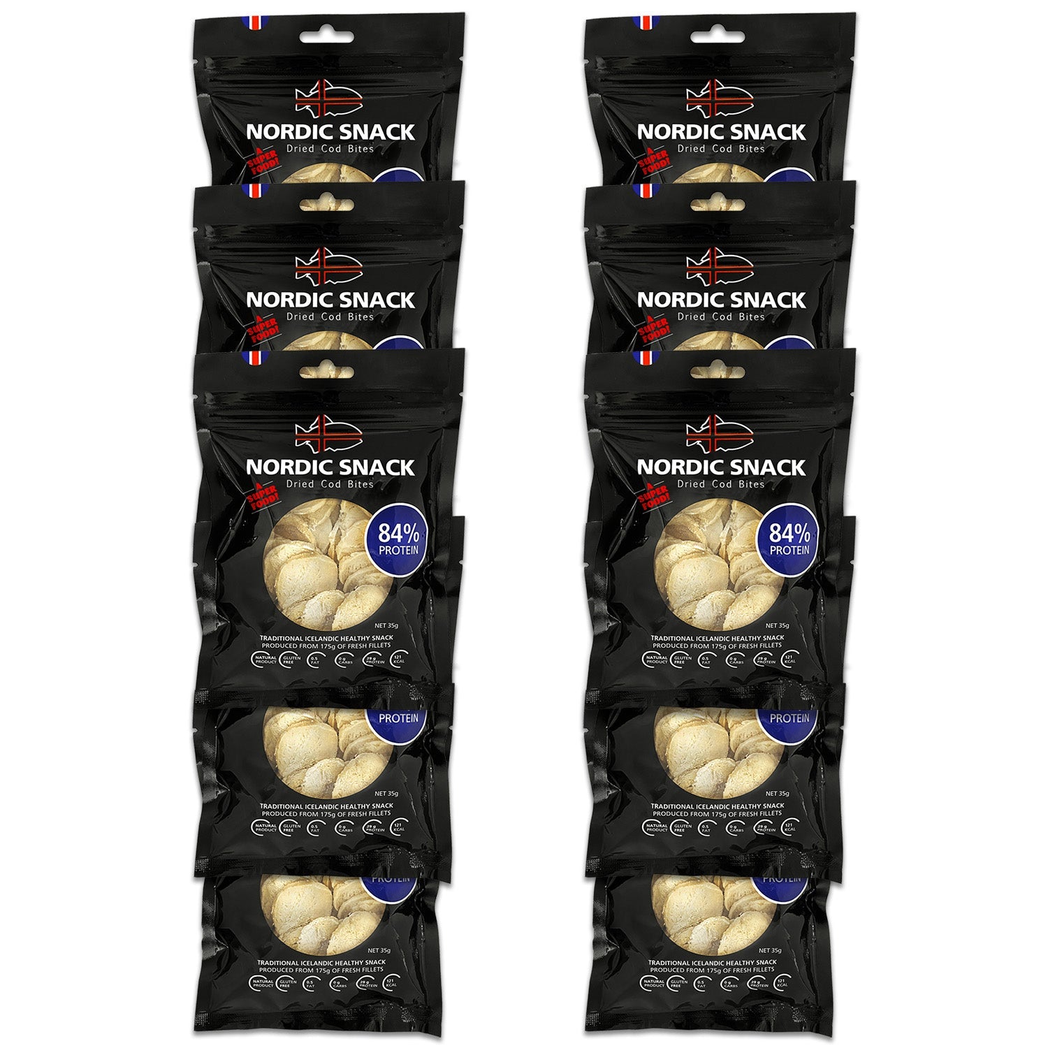 Dried Cod Bites, Hardfiskur Fish Jerky Nordic Snack from Iceland ...