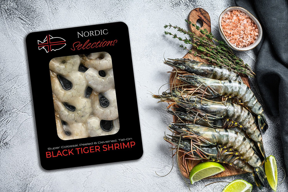 Super Colossal Shrimp, Peeled & Deveined, Tail On – Nordic Catch