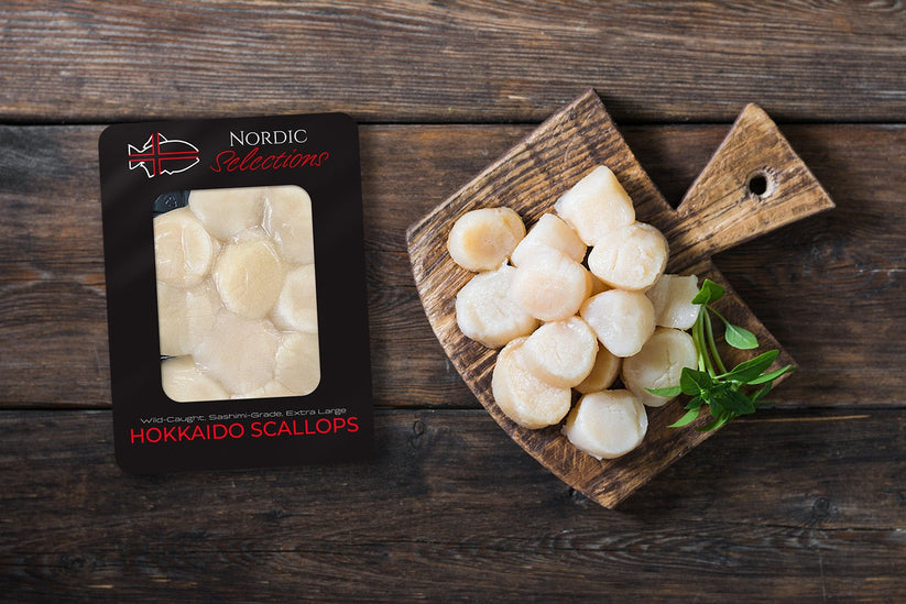 Japanese Scallops | Wild, Sushi-Grade XL Hokkaido Scallops – Nordic Catch